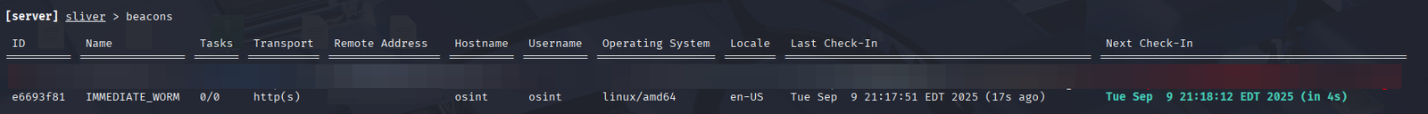 Sliver C2 and Beaconing